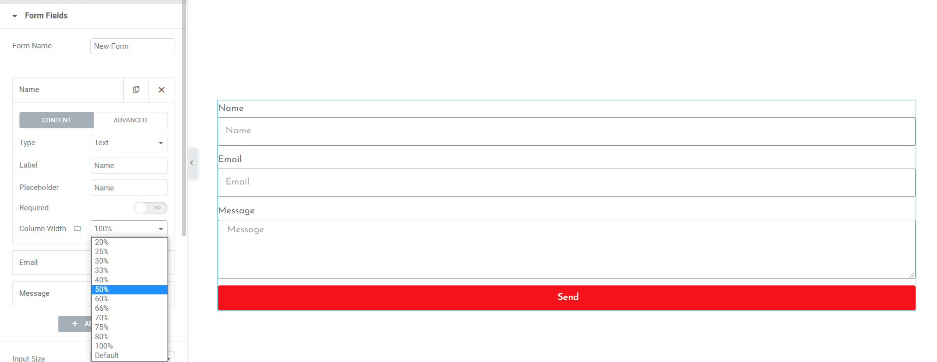 How to show two columns on Contact Form 7 - Developer Rocket